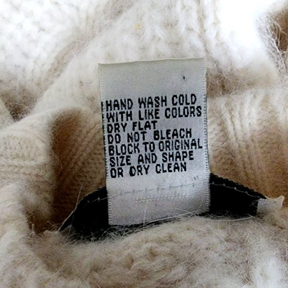 Jay Jacobs | Sweaters | Jay Jacobs Vintage Ivory Lambswool Angora Cable ...